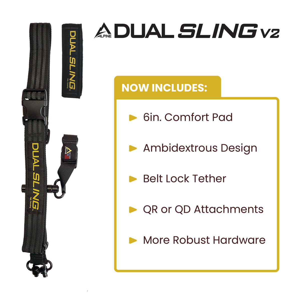 Alpine Dual Sling V2 | Double Shoulder Rifle Sling for Hunters – Alpine ...