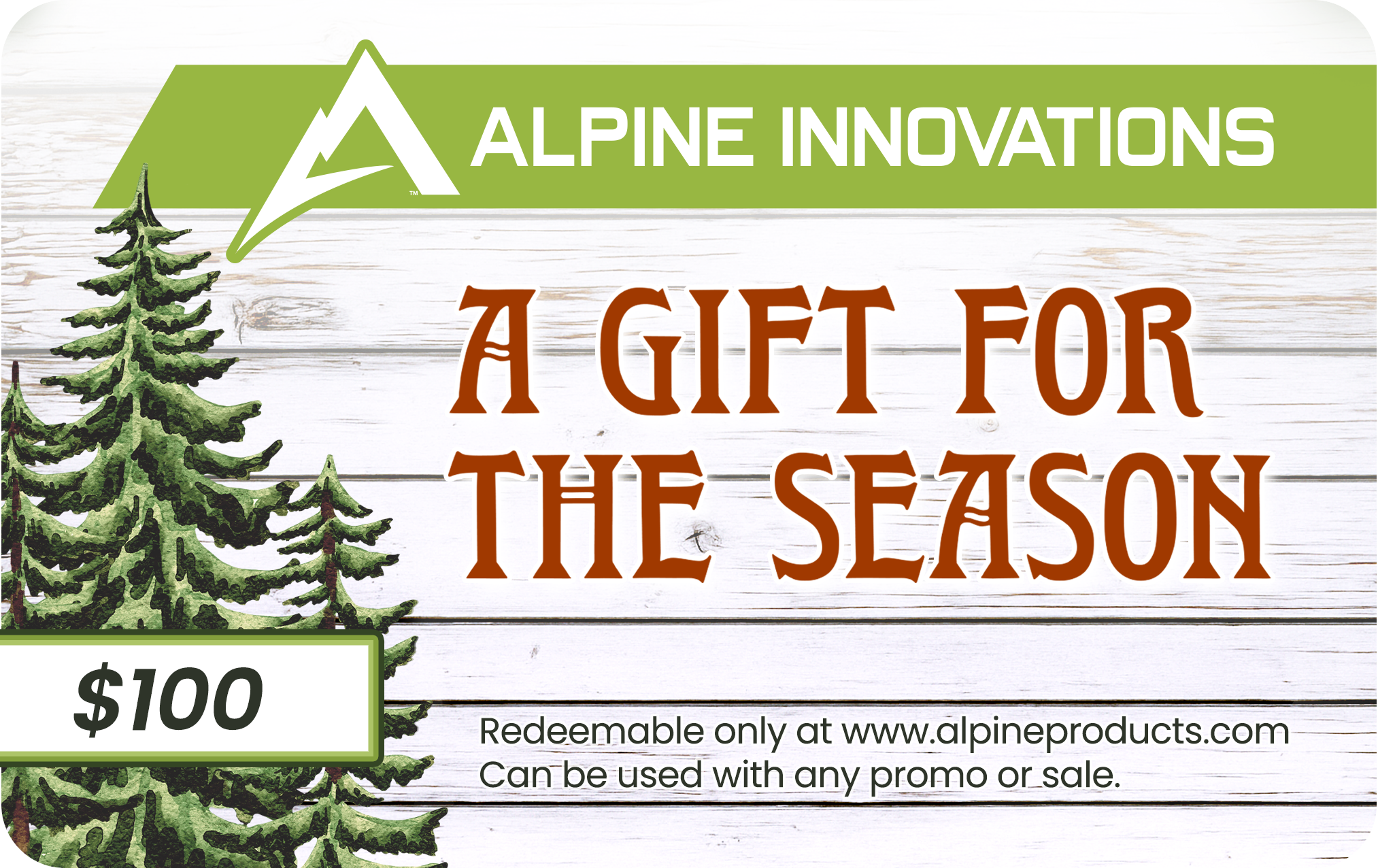 Alpine Innovations Gift Certificate – Alpine Products
